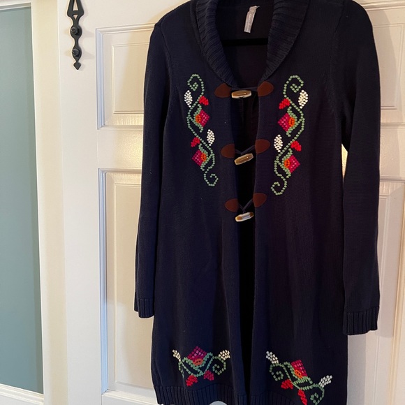 Hanna Anderson | Sweaters | Hanna Anderson Navy Knit Cardigan With ...